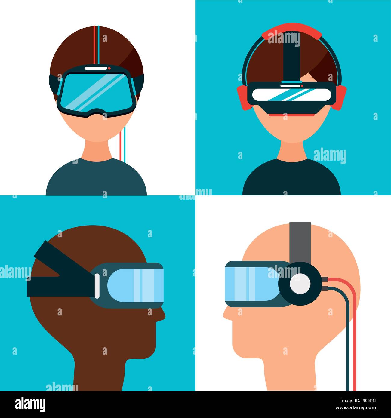 icons set virtual reality Stock Vector Image & Art - Alamy