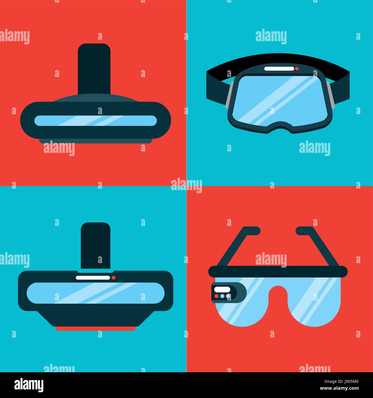 Virtual icons display Stock Vector Images - Alamy