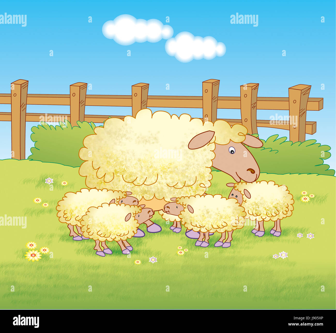 Cartoon farm animals group hi-res stock photography and images - Alamy