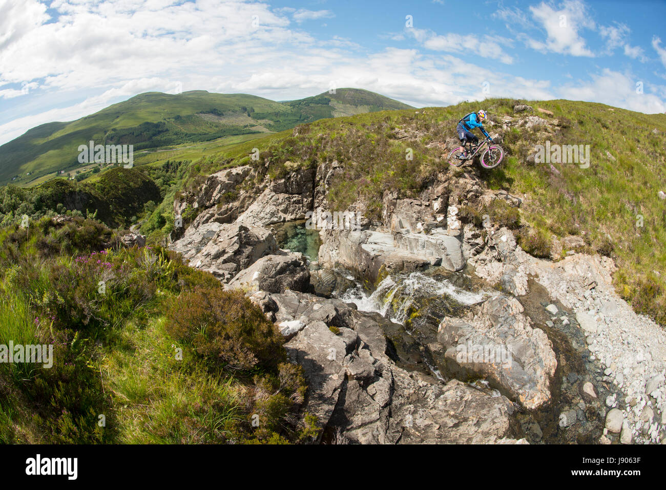 Danny MacAskill on set for The Ridge video Stock Photo - Alamy