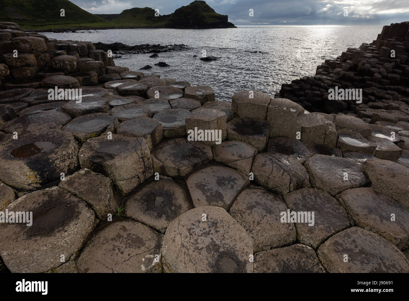 The Giant's Causeway is an area of about 40,000 interlocking basalt ...
