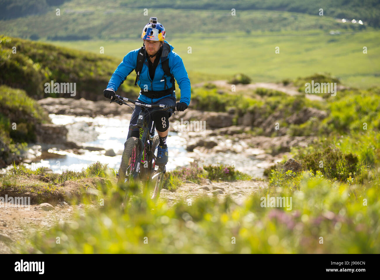 Danny MacAskill on set for The Ridge video Stock Photo - Alamy