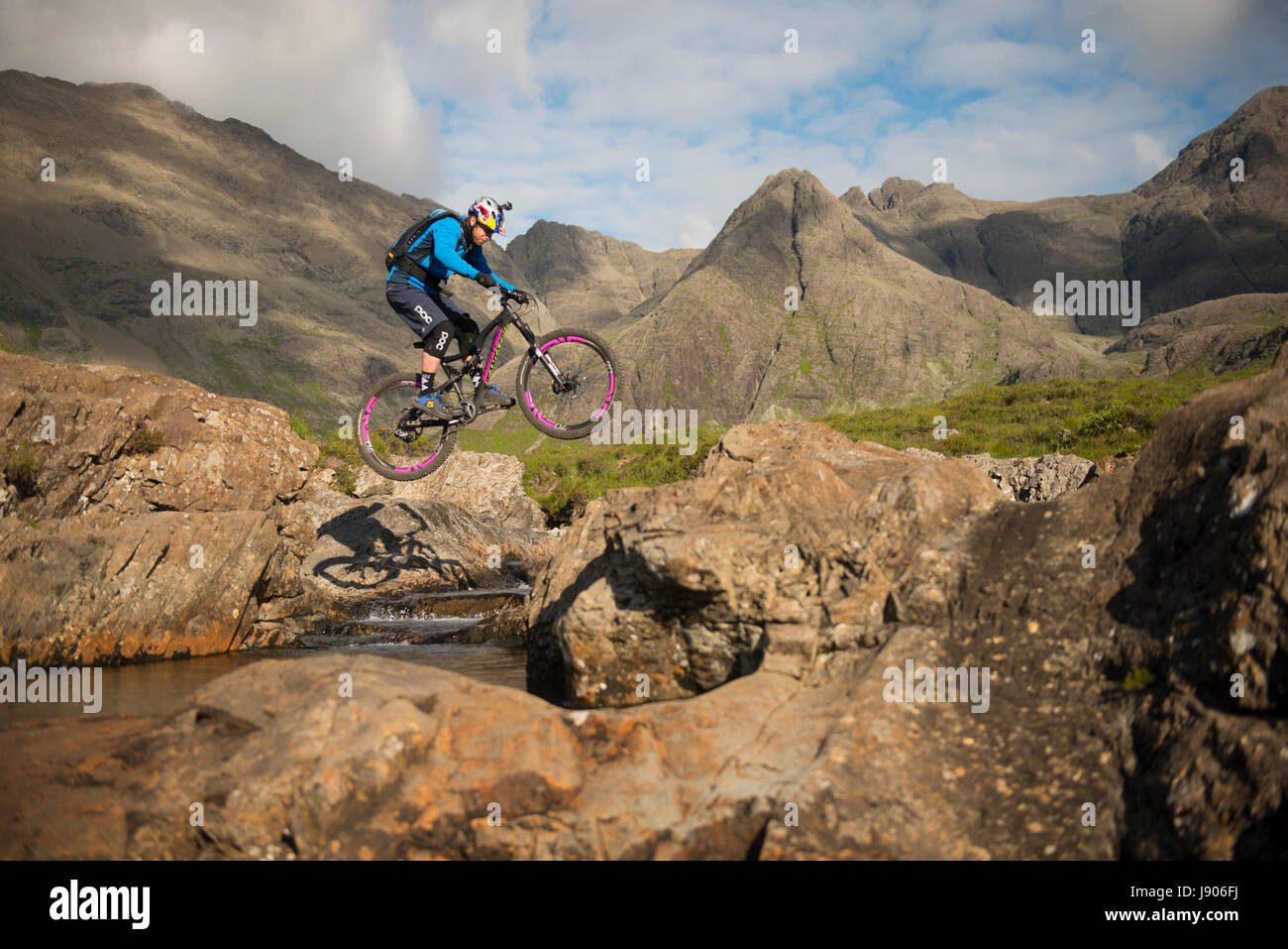 Danny MacAskill on set for The Ridge video, at the Fairy Pools in the ...