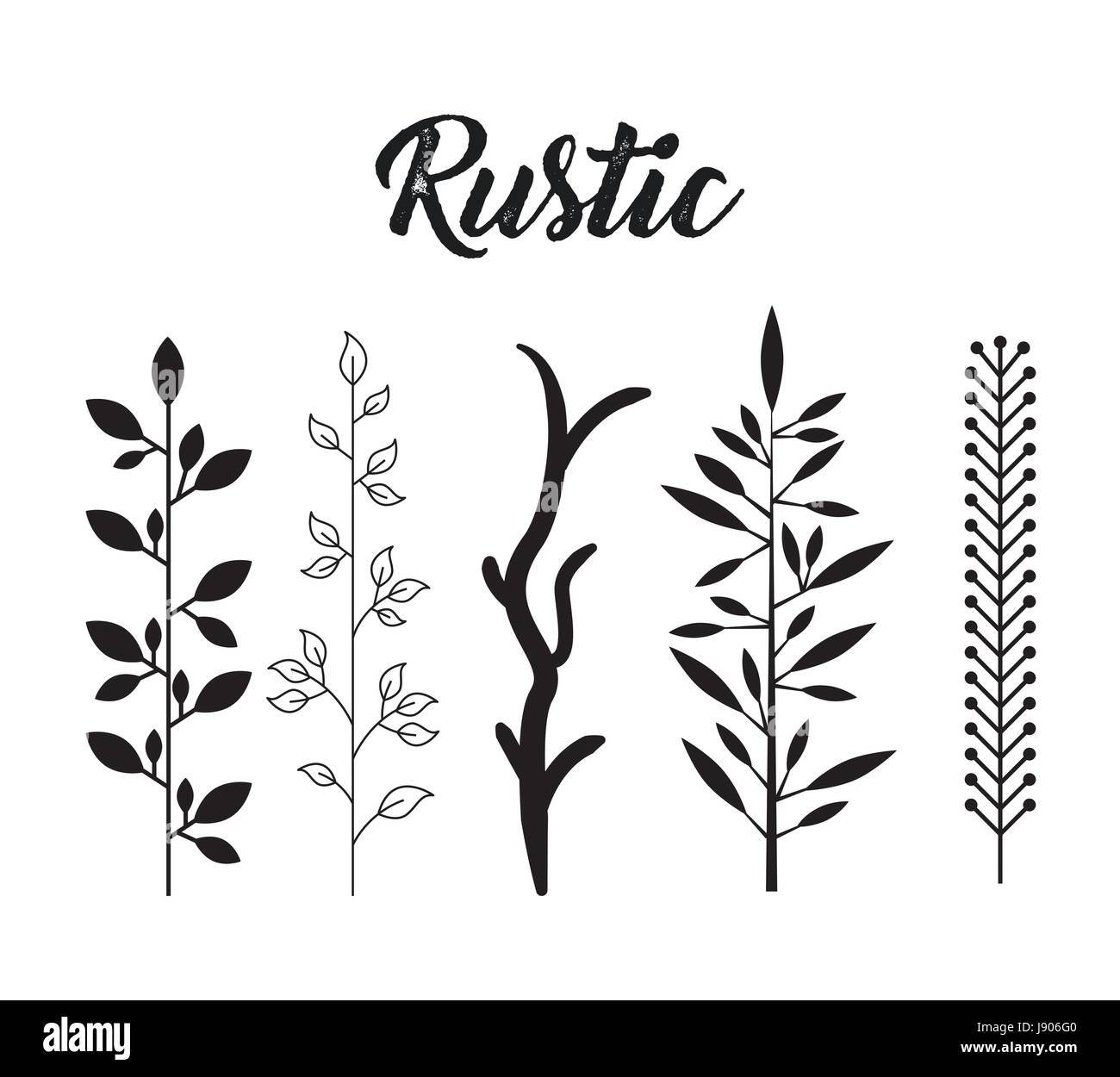 decorative rustic vintage icons set Stock Vector Image & Art - Alamy