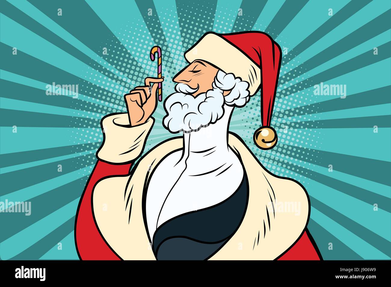 Candy cane santa hat Stock Vector Images - Alamy