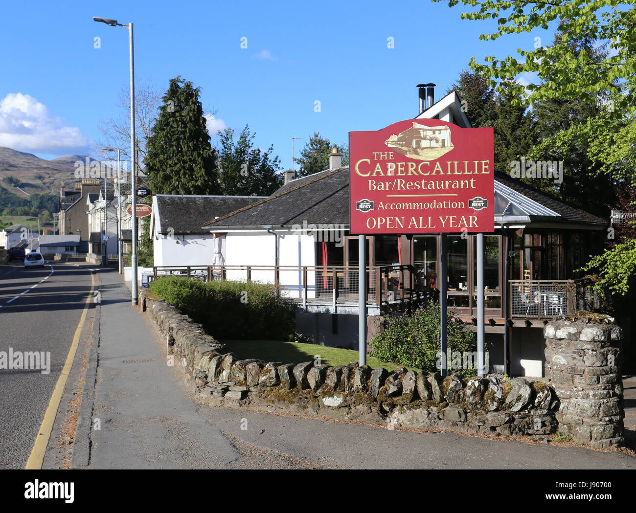 The Capercaillie Bar Restaurant Killin Scotland May 2017 Stock Photo ...