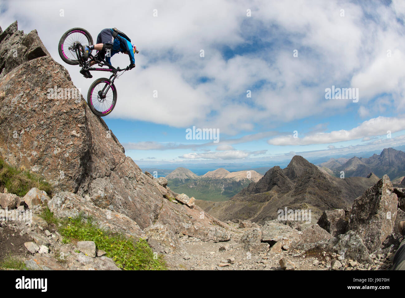 Danny MacAskill on set for The Ridge video Stock Photo - Alamy