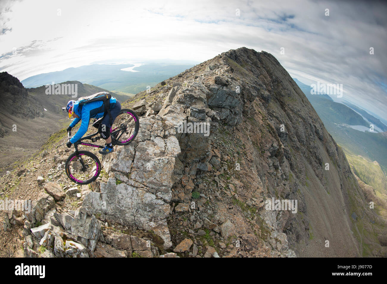 Danny MacAskill on set for The Ridge video Stock Photo - Alamy