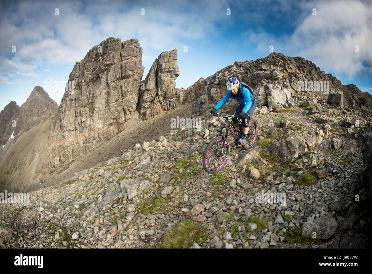 Danny MacAskill on set for The Ridge video Stock Photo - Alamy