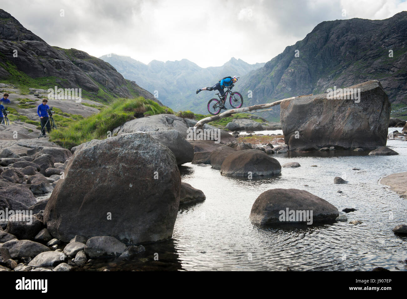 Danny MacAskill on set for The Ridge video Stock Photo - Alamy