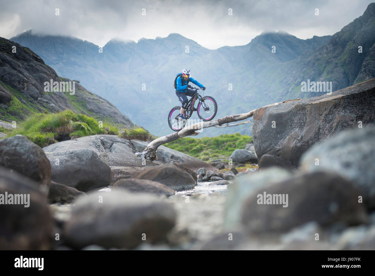 Danny MacAskill on set for The Ridge video Stock Photo - Alamy