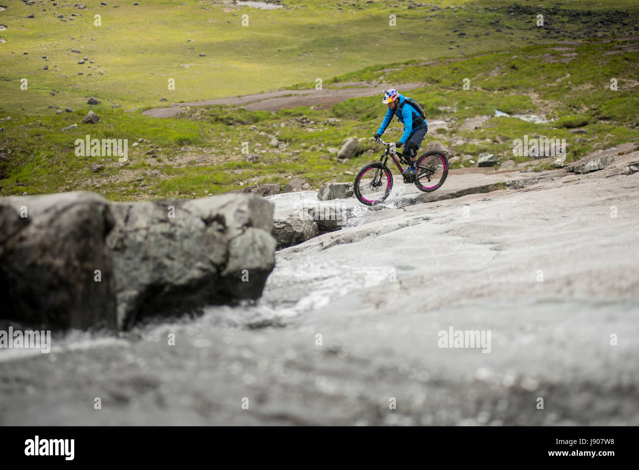 Danny MacAskill on set for The Ridge video Stock Photo - Alamy