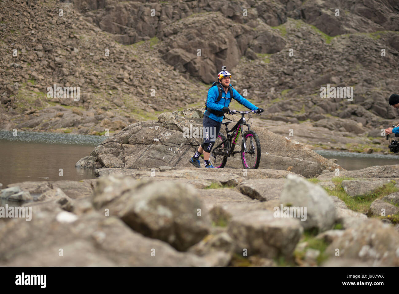 Danny MacAskill on set for The Ridge video Stock Photo - Alamy