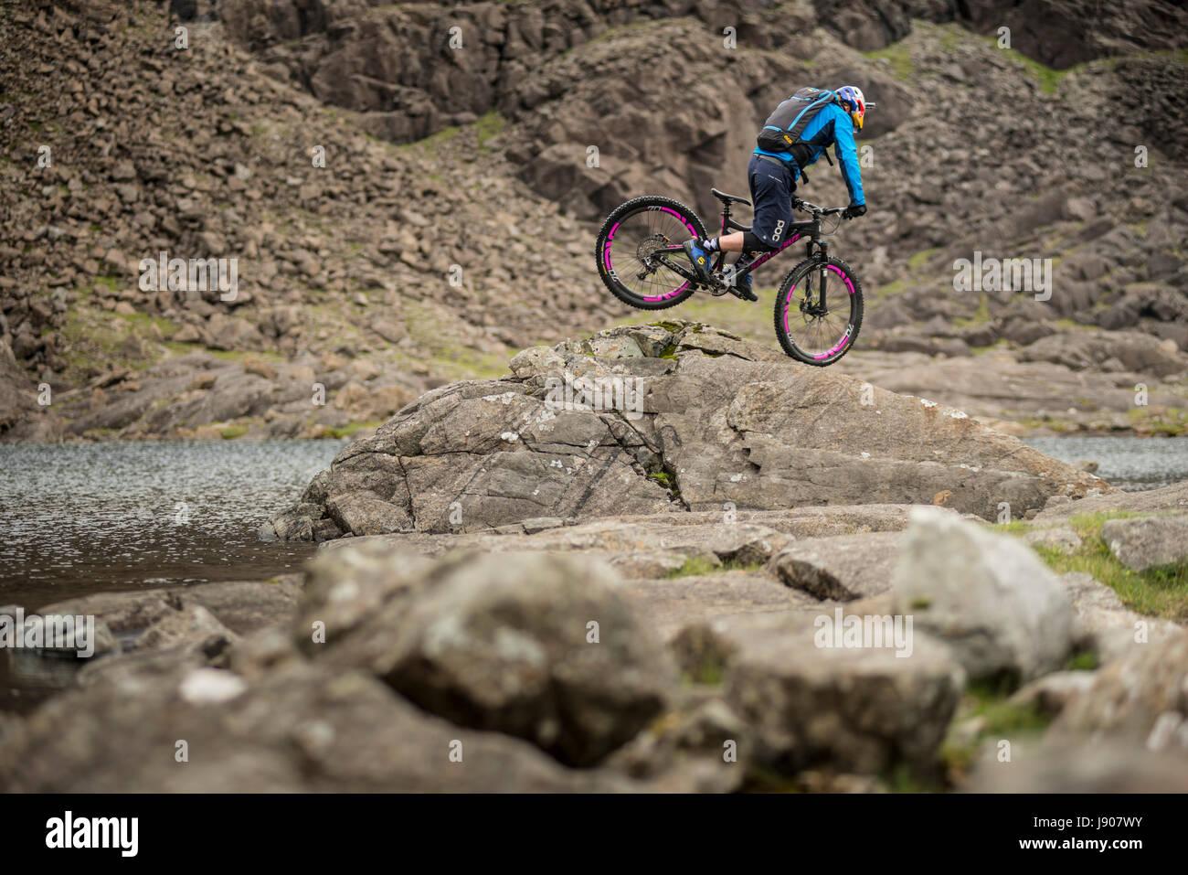 Danny MacAskill on set for The Ridge video Stock Photo - Alamy
