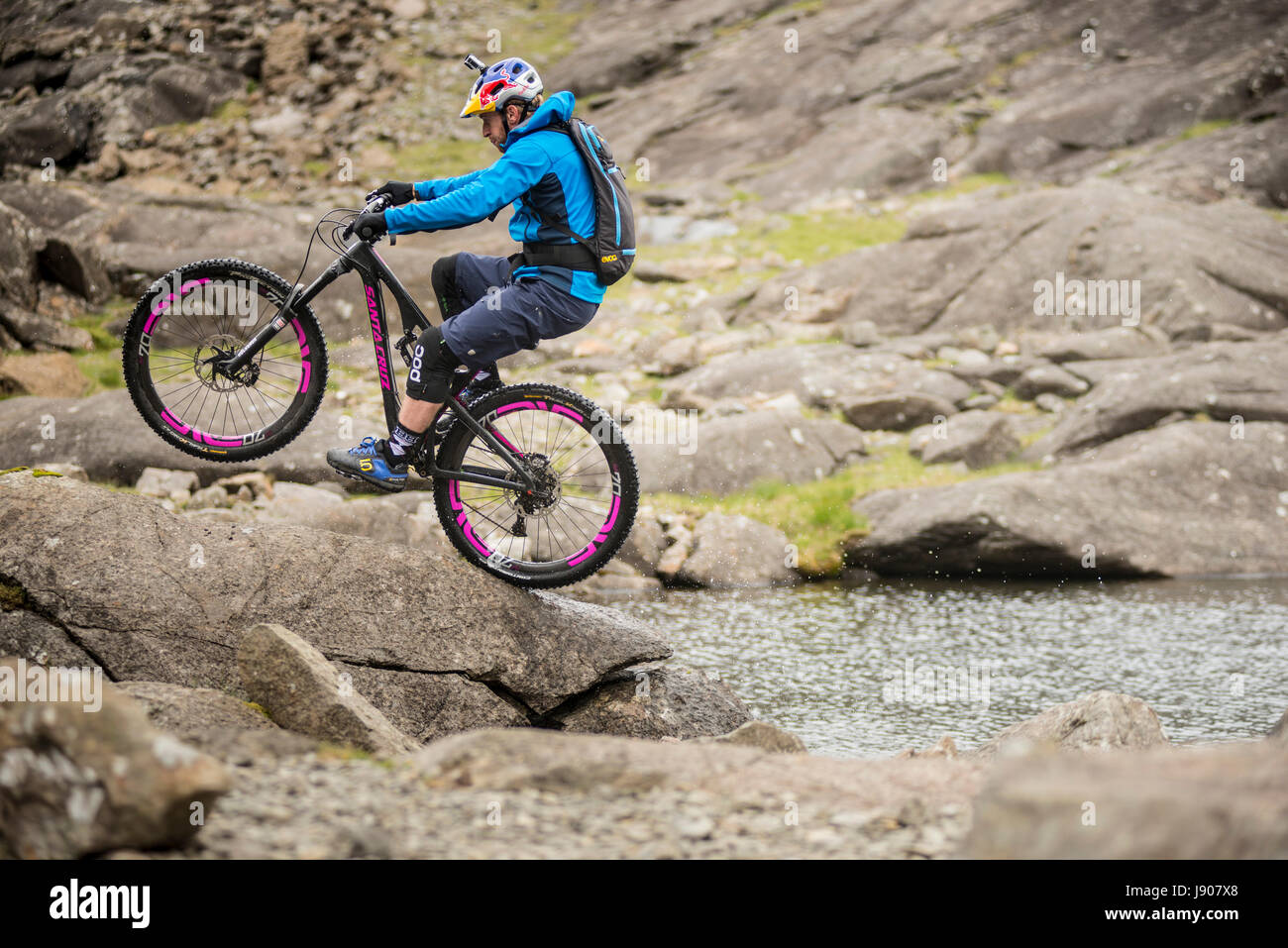 Danny MacAskill on set for The Ridge video Stock Photo - Alamy