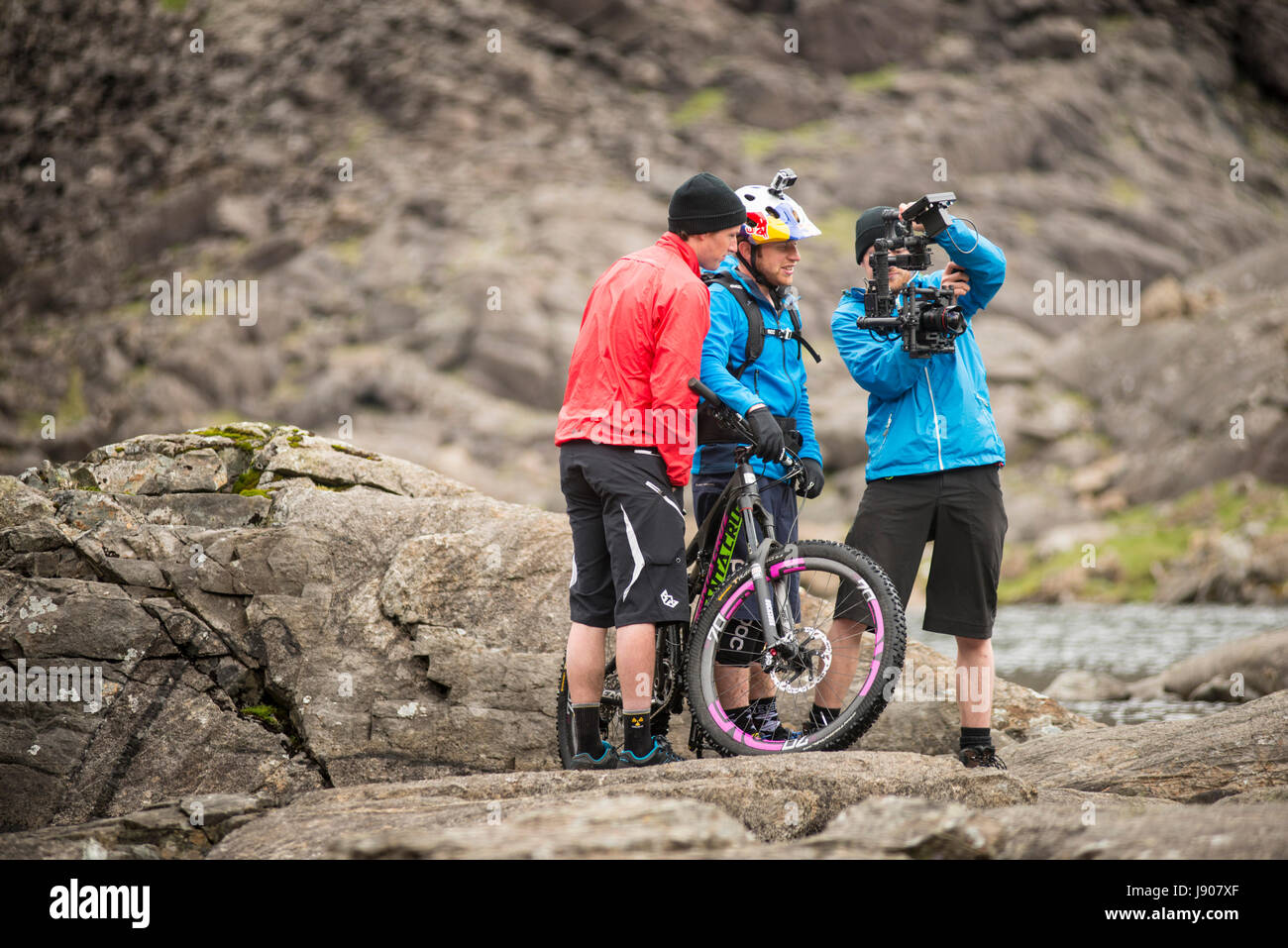Danny MacAskill on set for The Ridge video Stock Photo - Alamy