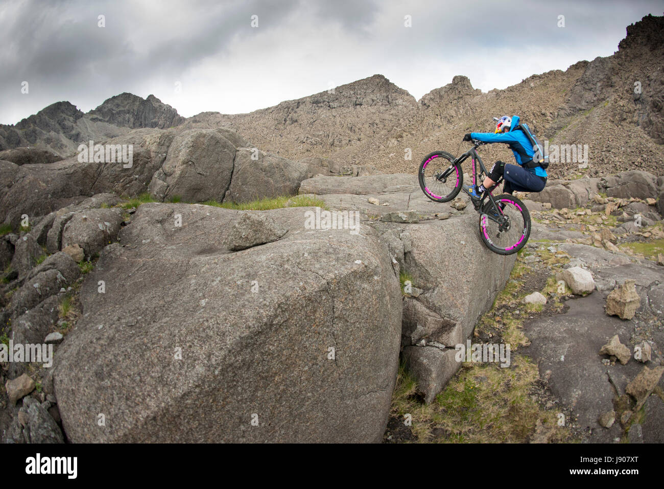 Danny MacAskill on set for The Ridge video Stock Photo - Alamy