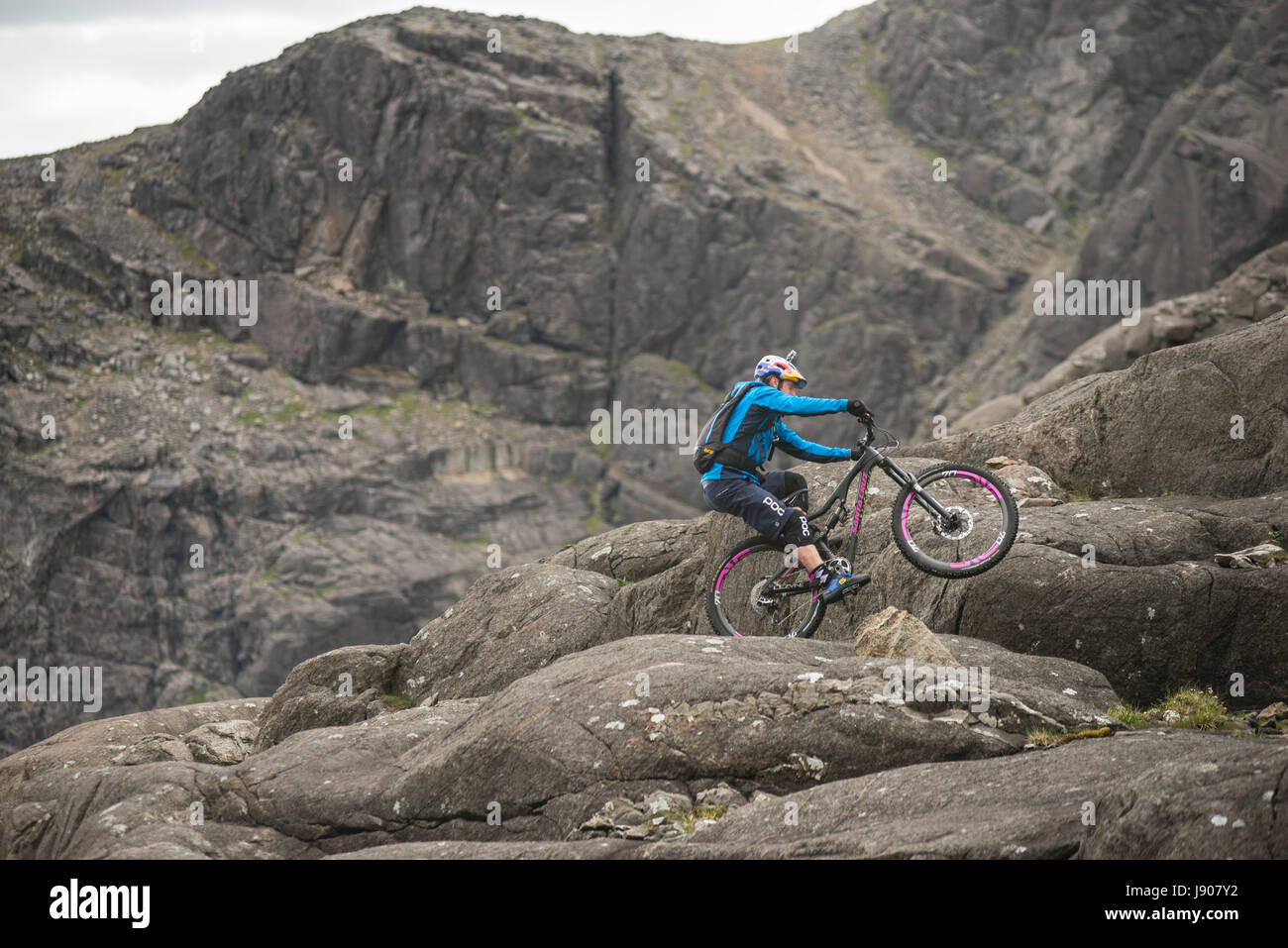 Danny MacAskill on set for The Ridge video Stock Photo - Alamy