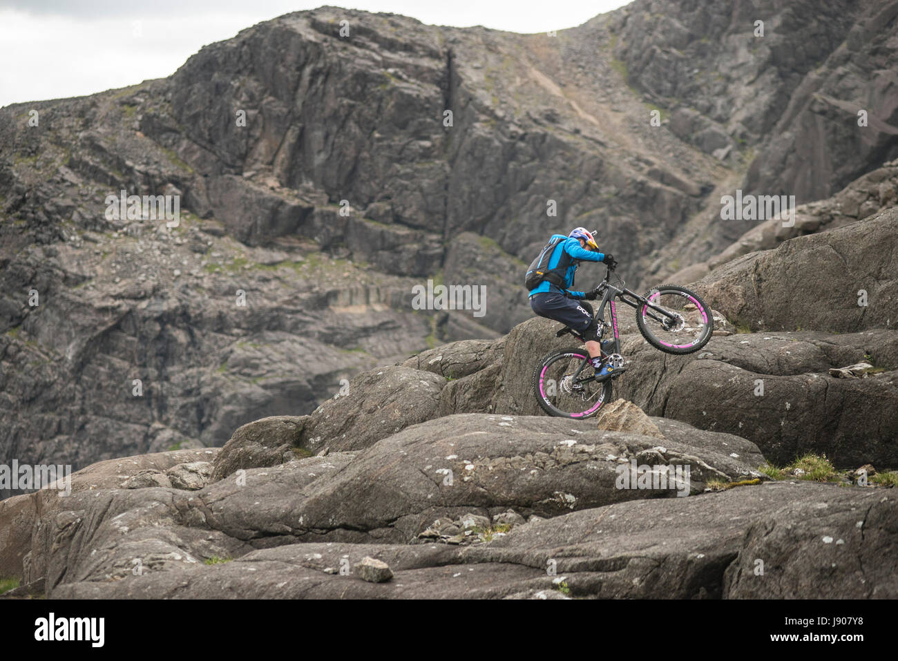 Danny MacAskill on set for The Ridge video Stock Photo - Alamy