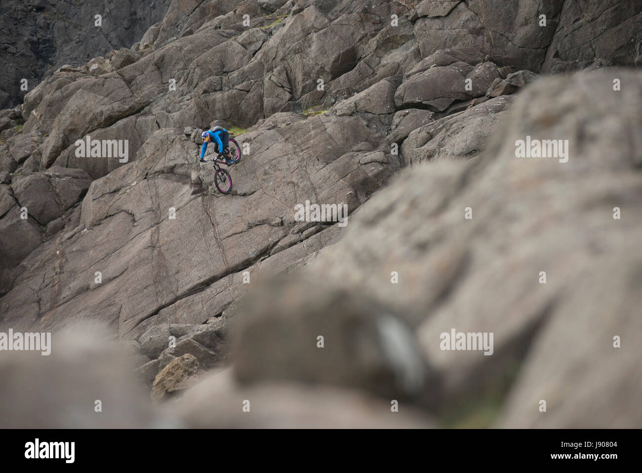 Danny MacAskill on set for The Ridge video Stock Photo - Alamy