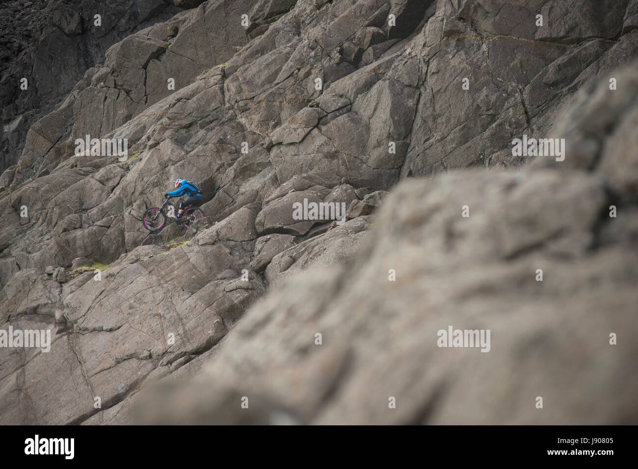 Danny MacAskill on set for The Ridge video Stock Photo - Alamy