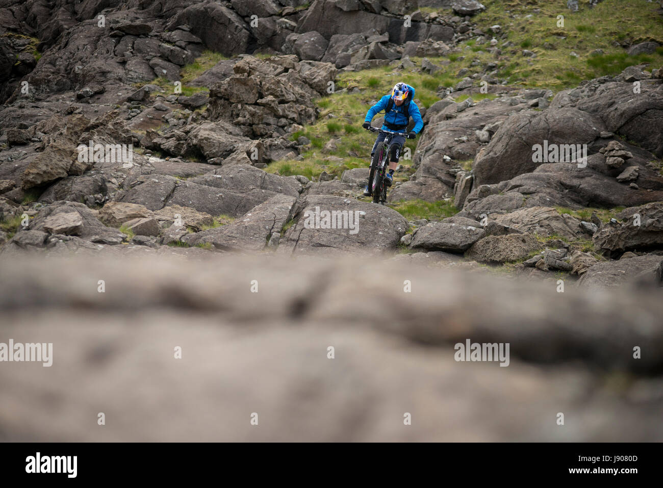 Danny MacAskill on set for The Ridge video Stock Photo - Alamy