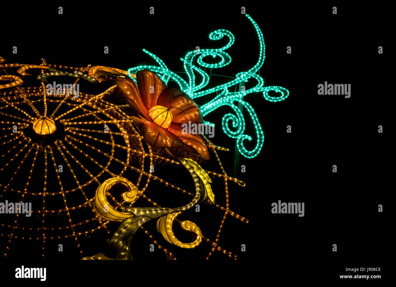 Illuminated lotus flower hi-res stock photography and images - Alamy