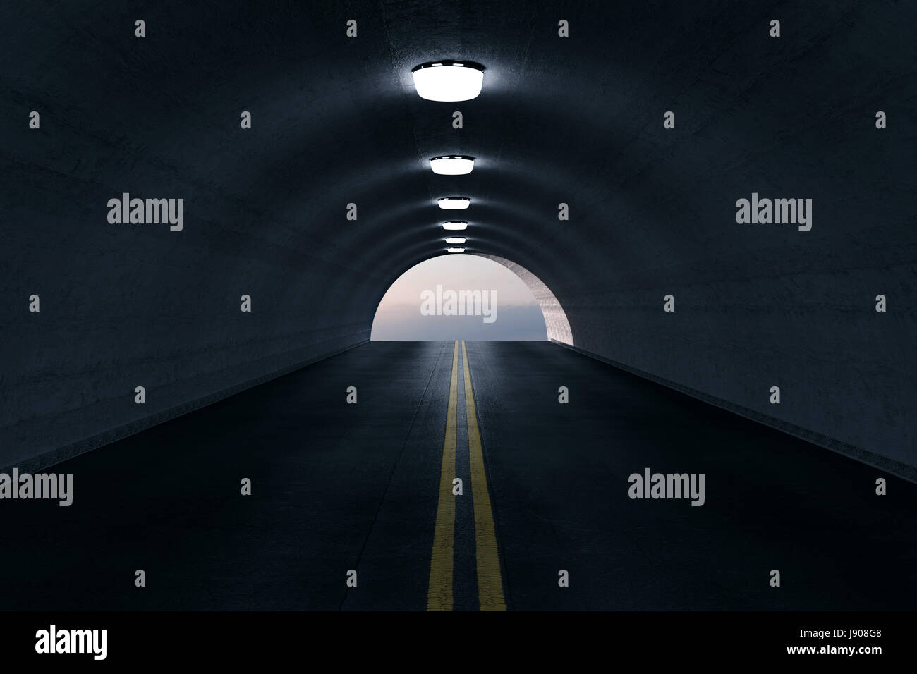 Long highway tunnel hi-res stock photography and images - Alamy
