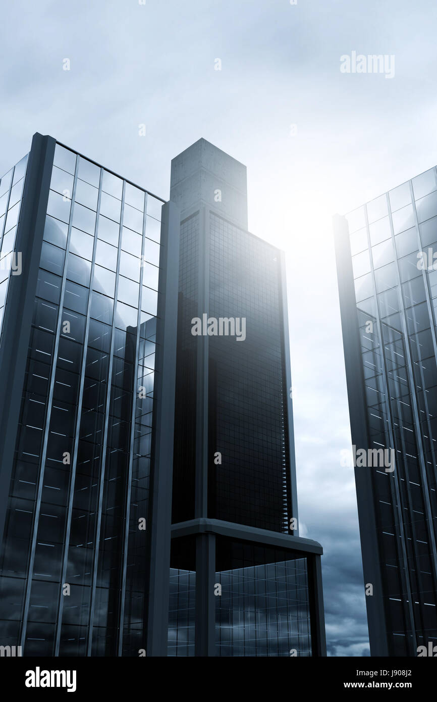 3d rendering modern high rise buildings hi-res stock photography and ...