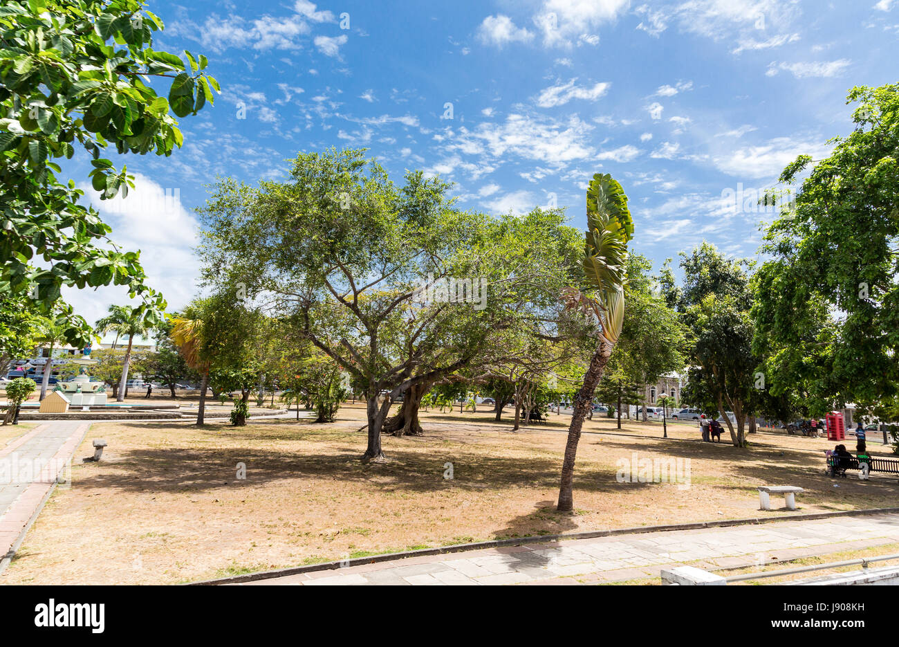 Public Square in St Kitts Stock Photo - Alamy
