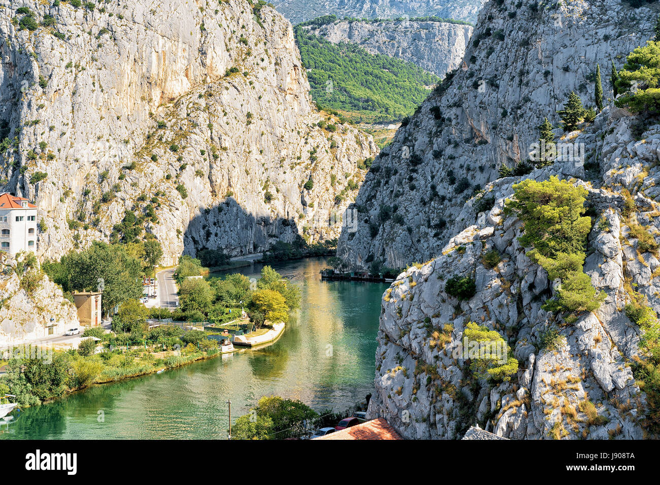 Gorge and Cetina River in Omis, Dalmatia, Croatia Stock Photo - Alamy