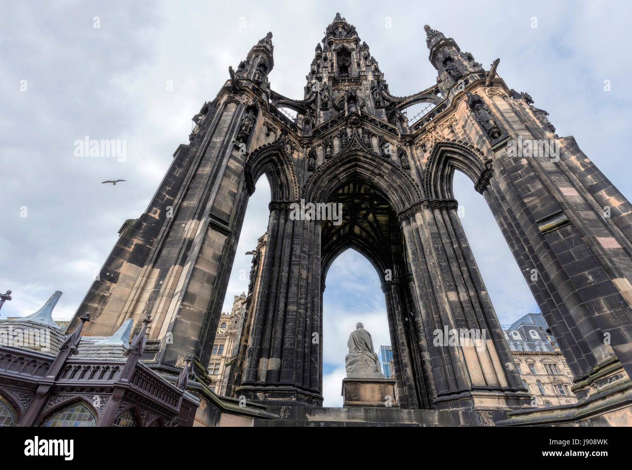 Scott Monument, a Victorian Gothic monument to Scottish author Sir ...
