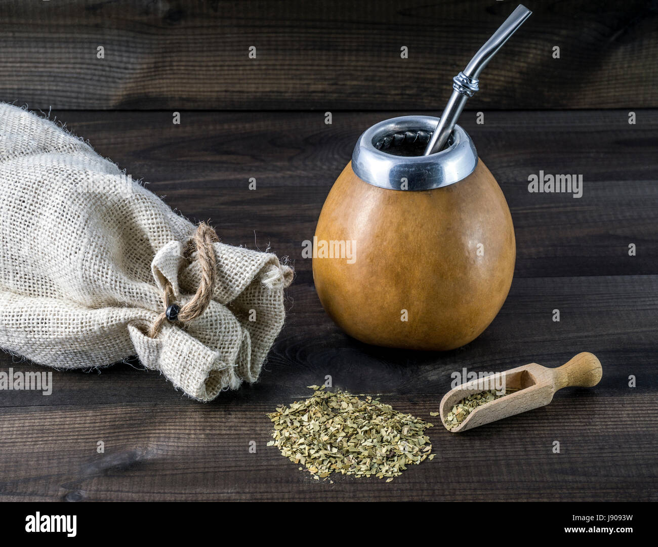 yerba mate in calabash Stock Photo - Alamy