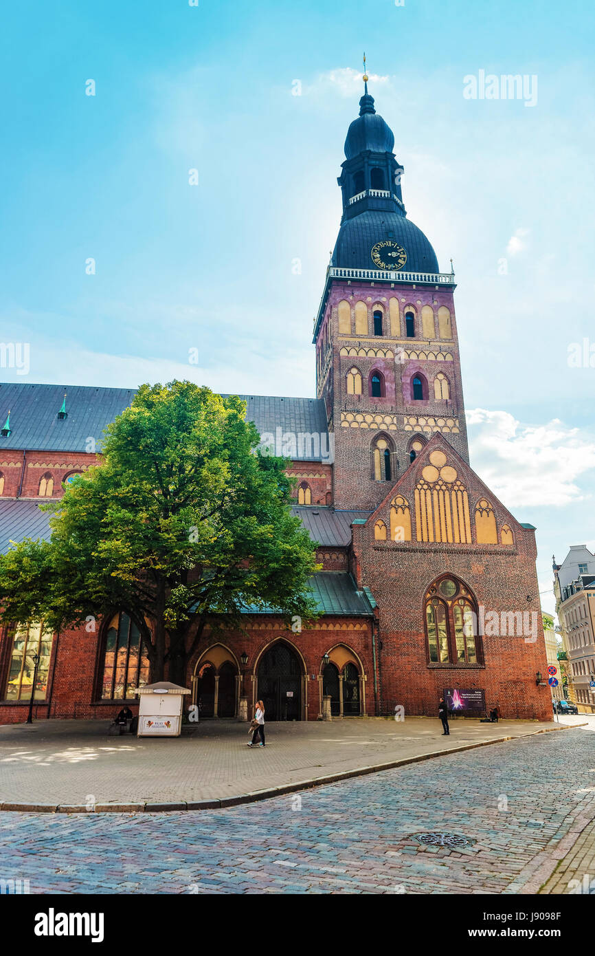 Riga, Latvia - September 3, 2014: Riga Cathedral on Dome Square at the ...