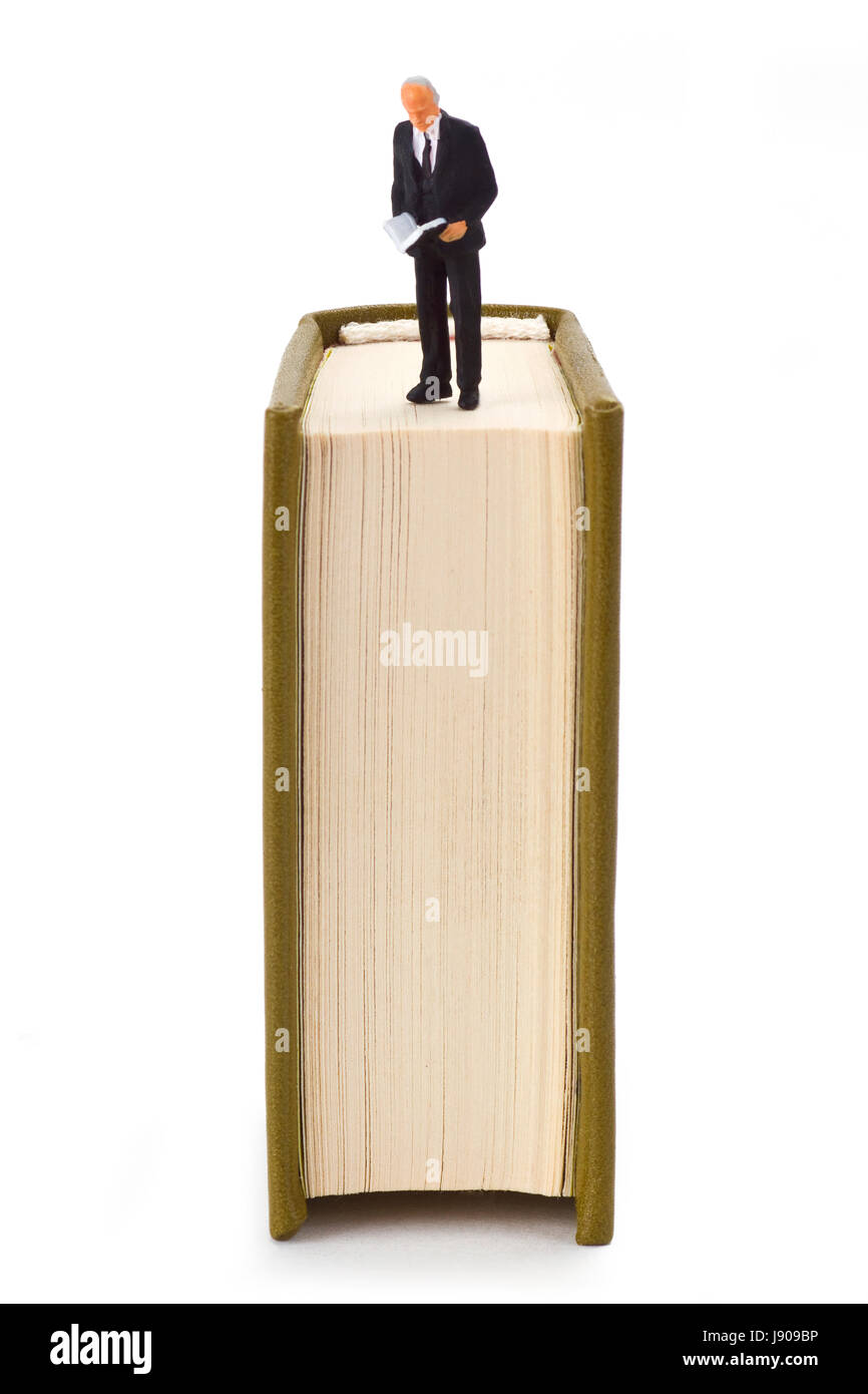 Senior person reading business Cut Out Stock Images & Pictures - Alamy