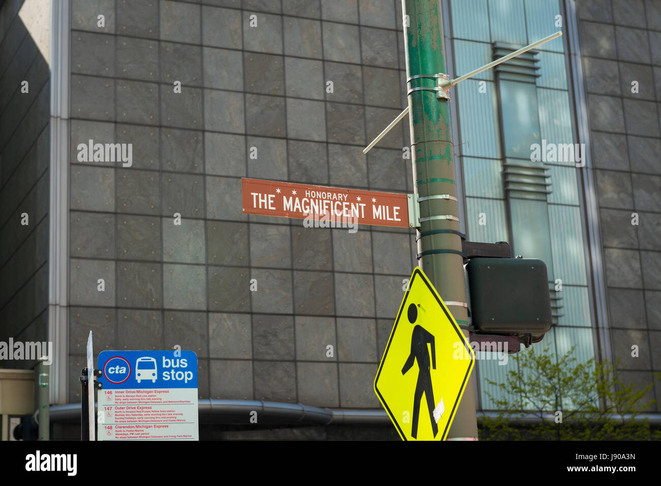 Chicago Illinois Near North Side N Michigan Avenue The Magnificent Mile ...