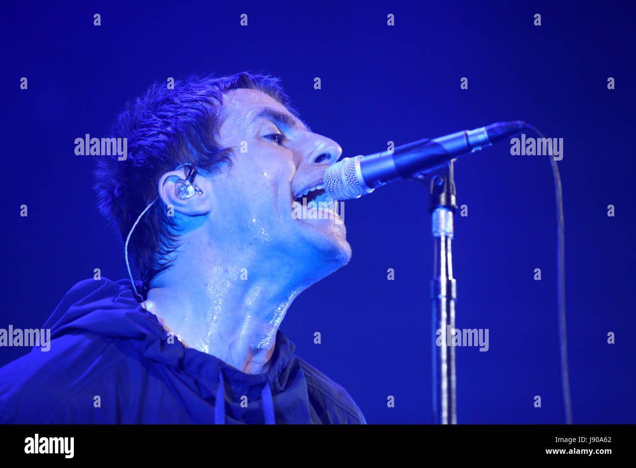 Liam Gallagher playing a concert at Manchester's O2 Ritz, in memory of ...