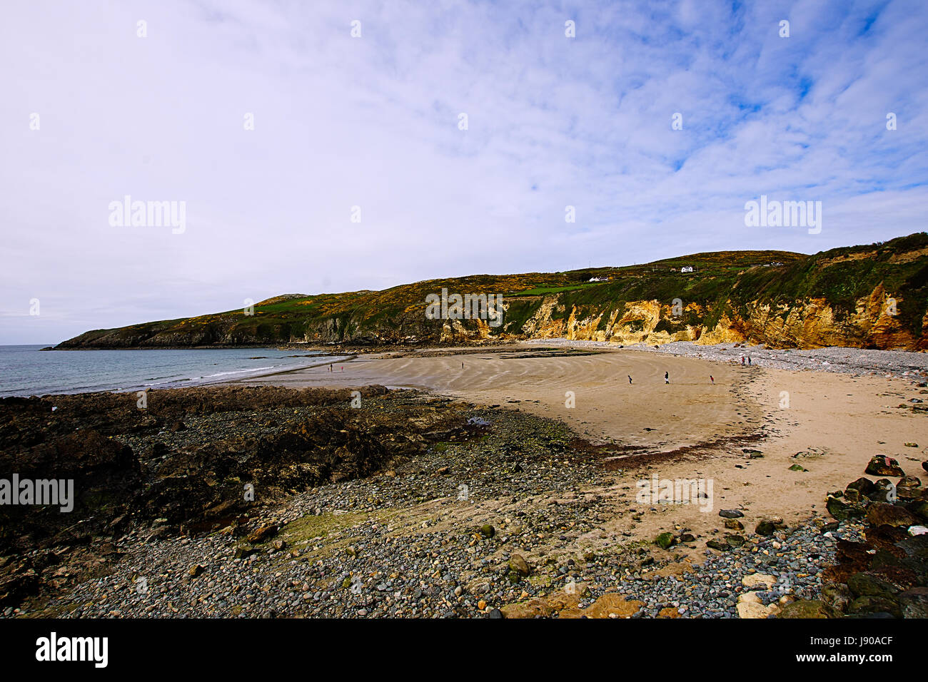 Stunning beach on Anglesey island in North Wales. Beautiful travel ...