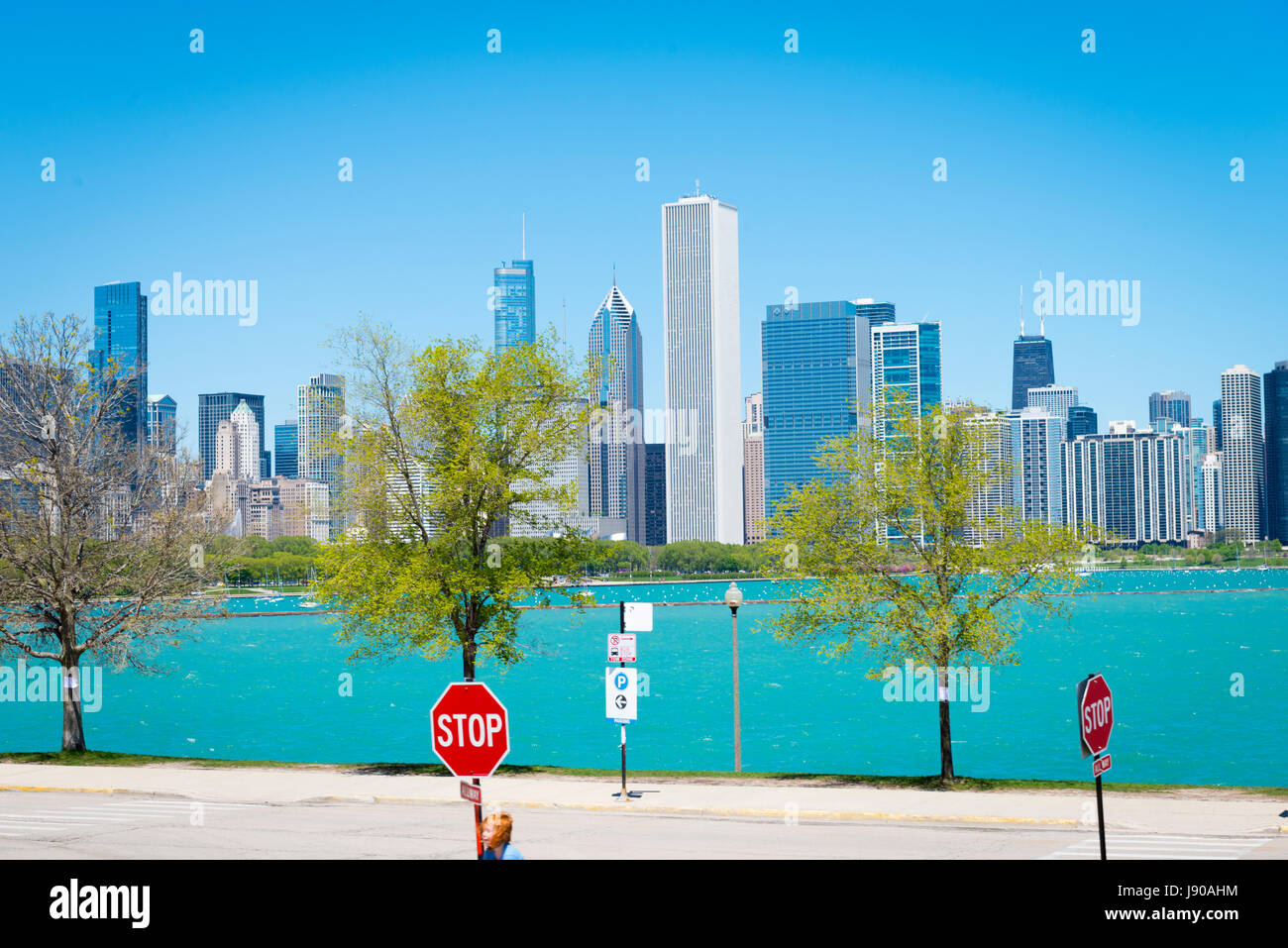 Chicago Illinois Near South Side East Solidarity Drive view panorama ...