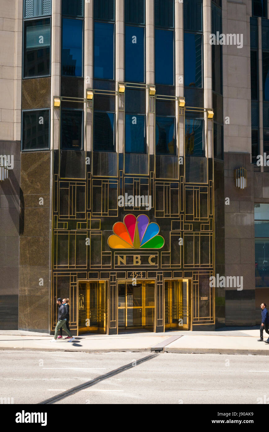Chicago Illinois Near North Side entrance NBC Tower 454 North Cityfront ...