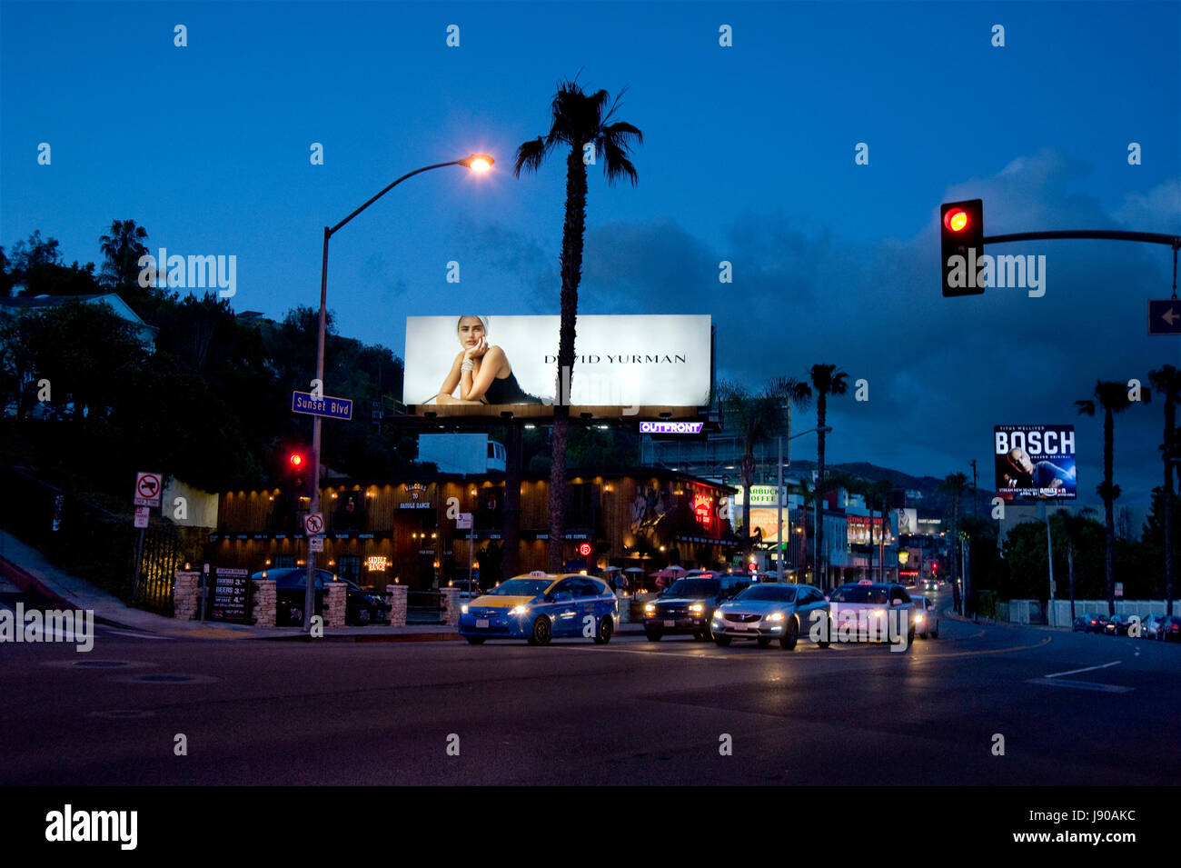 Billboards traffic sunset strip hollywood hi-res stock photography and ...