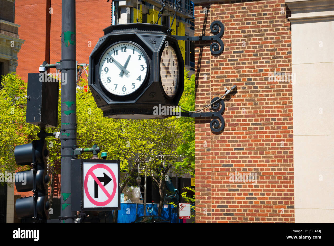 Chicago Illinois Near North Side street scene street corner wall ...
