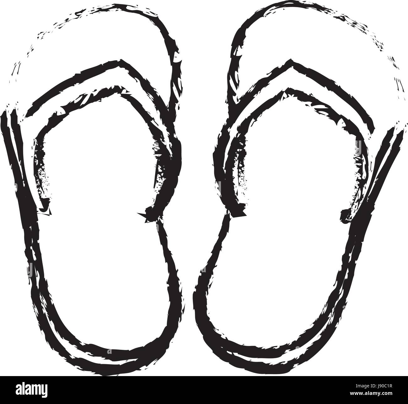 flip flops isolated icon Stock Vector Image & Art - Alamy