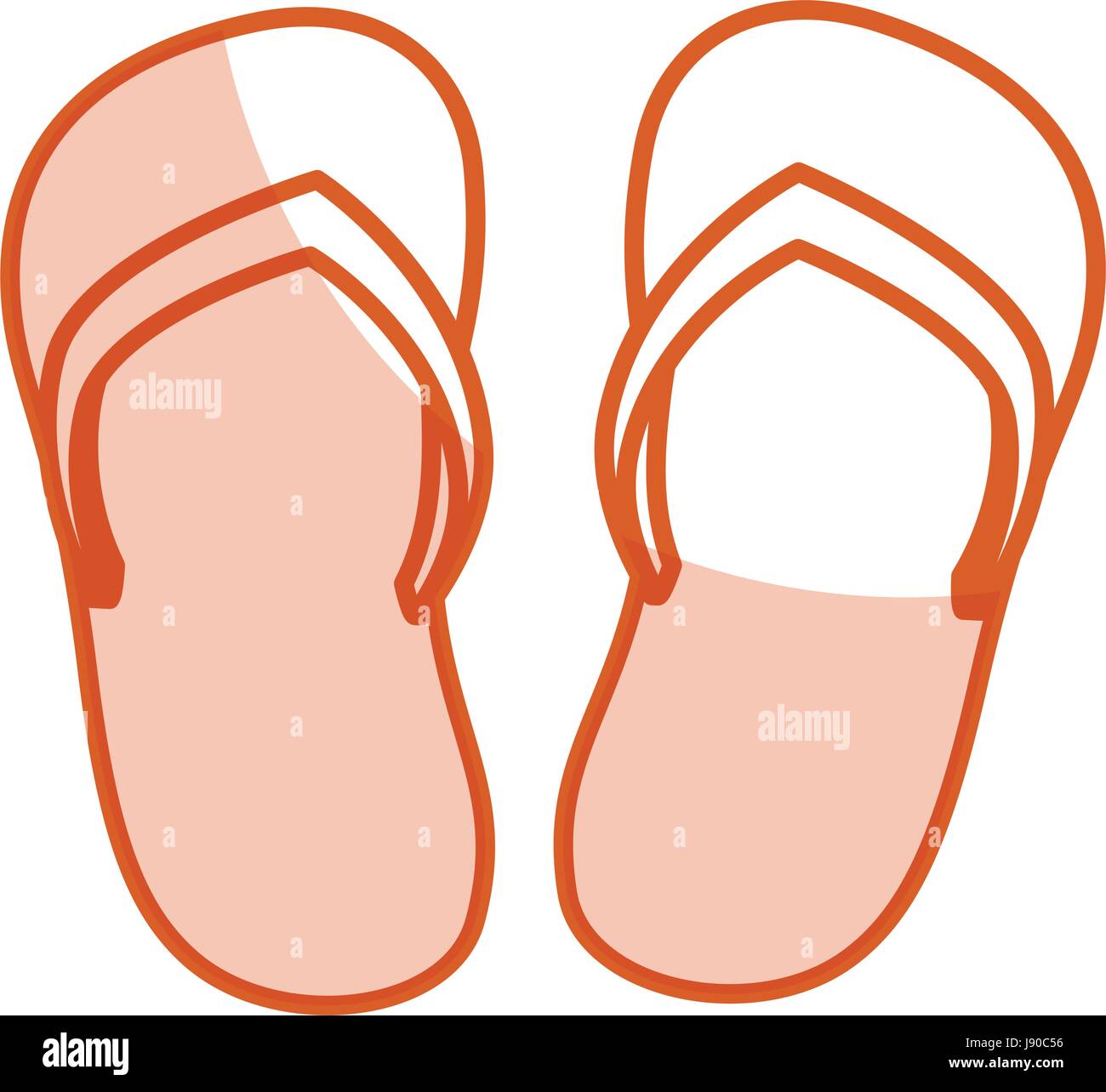 flip flops isolated icon Stock Vector Image & Art - Alamy