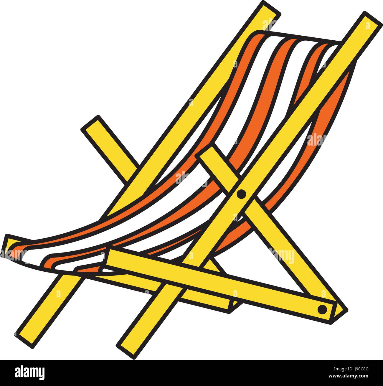 beach chair isolated icon Stock Vector Image & Art - Alamy