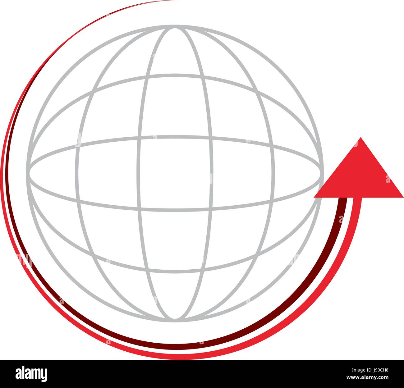 sphere with arrow around Stock Vector Image & Art - Alamy
