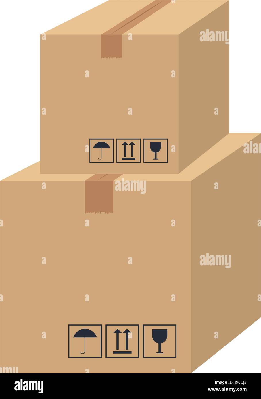 boxes carton isolated icon Stock Vector Image & Art - Alamy