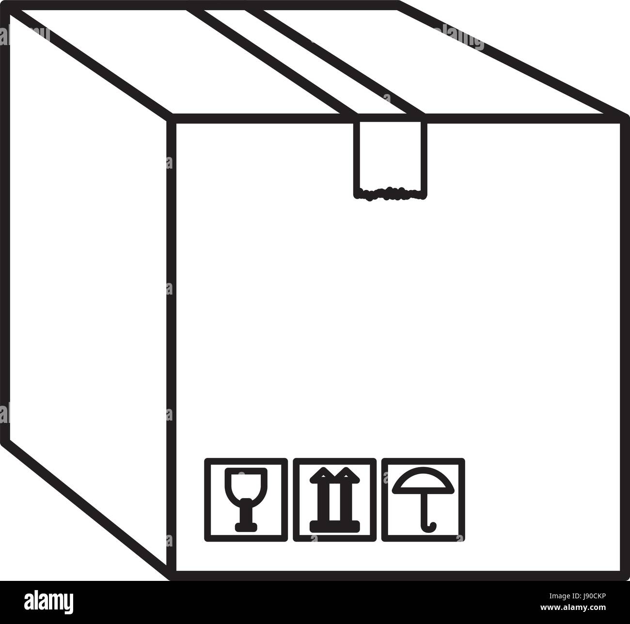 box carton isolated icon Stock Vector Image & Art - Alamy