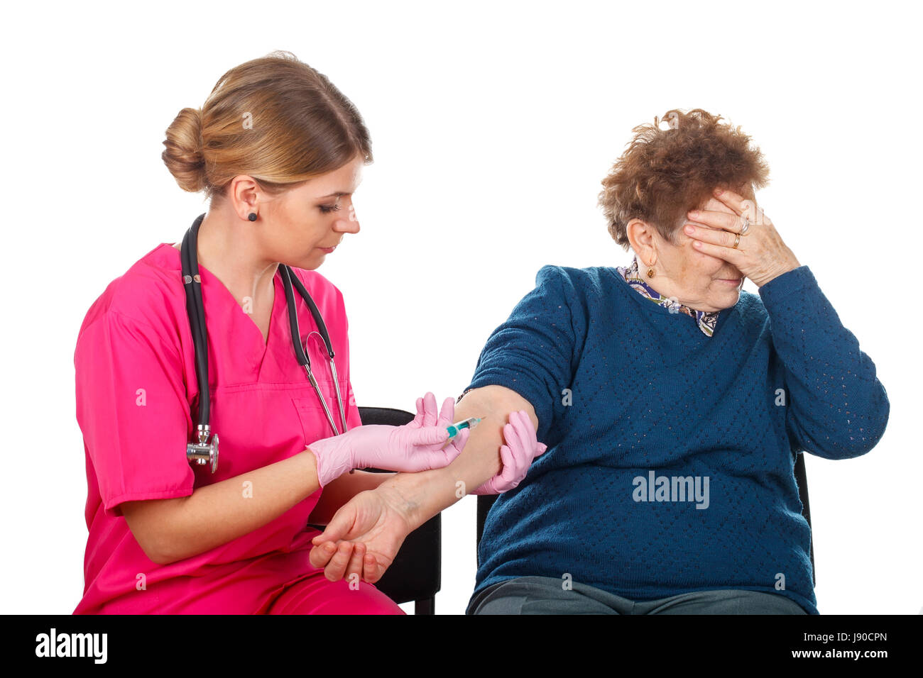 Person receiving insulin injection hi-res stock photography and images ...