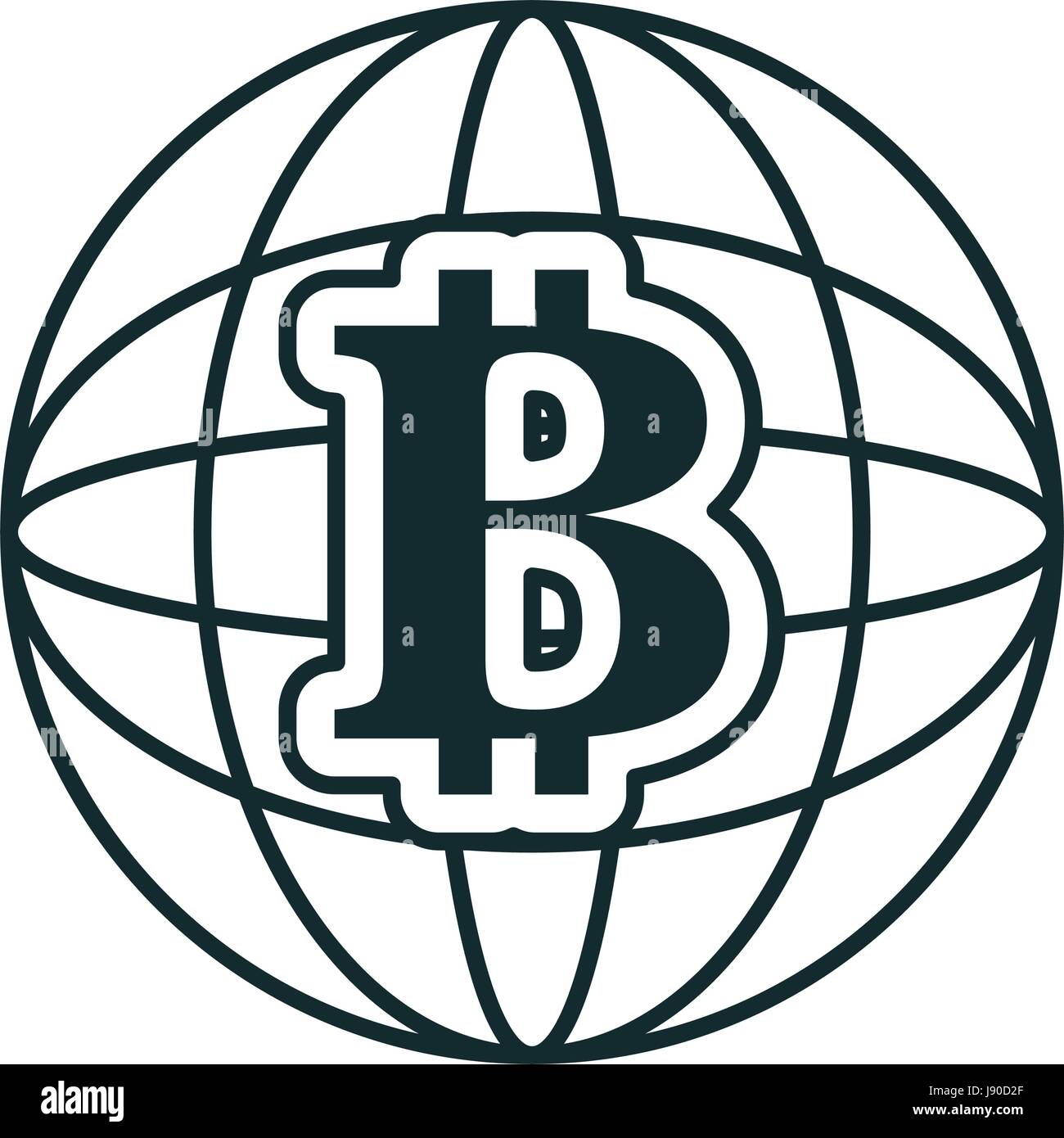 sphere with bitcoin symbol Stock Vector Image & Art - Alamy